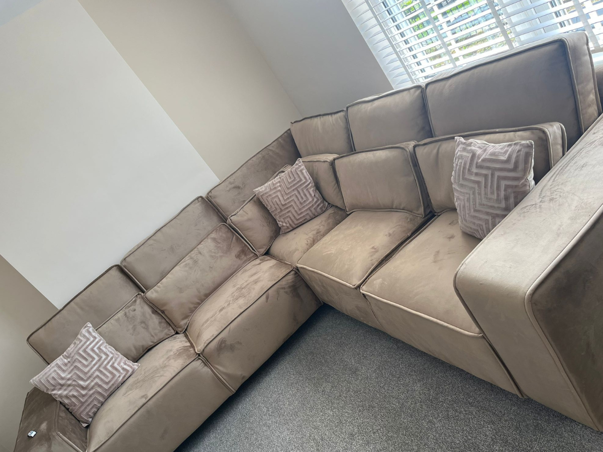 Double corner sofas store